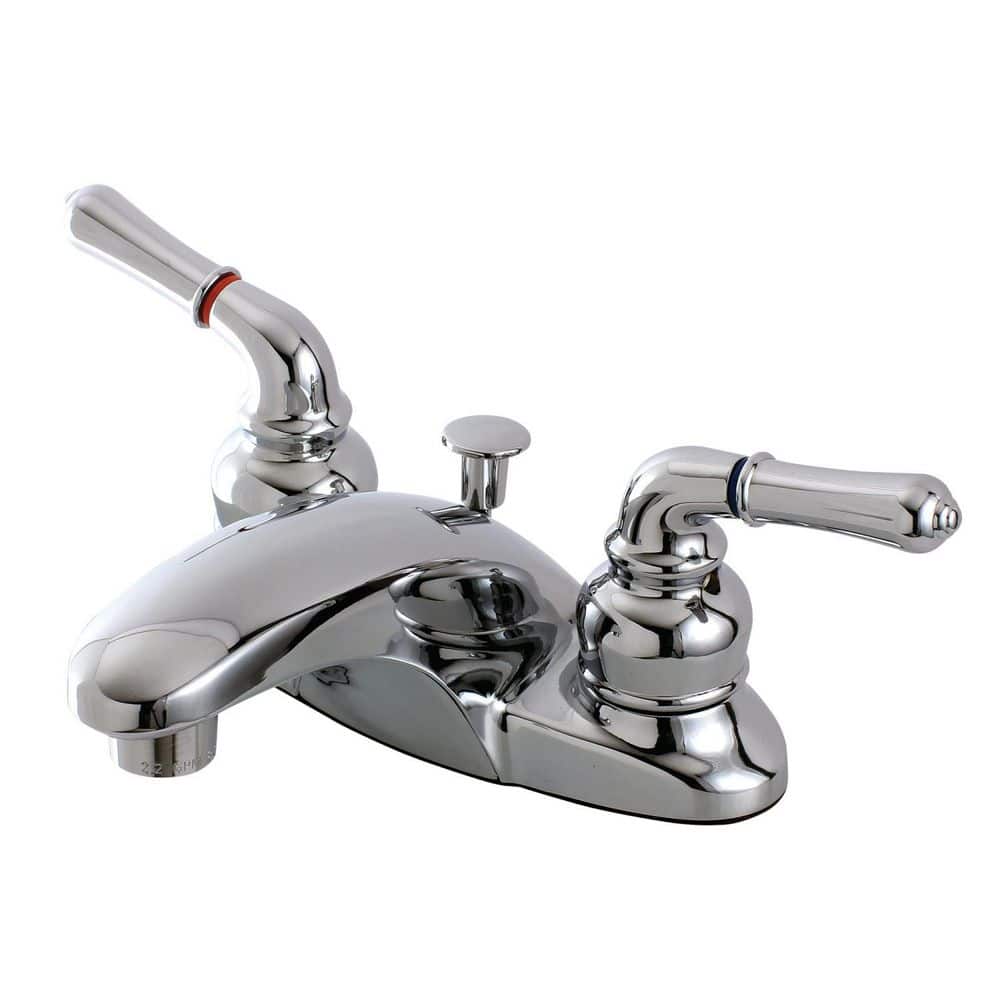 Kingston Brass Magellan 4 in. Centerset 2-Handle Bathroom Faucet with ...