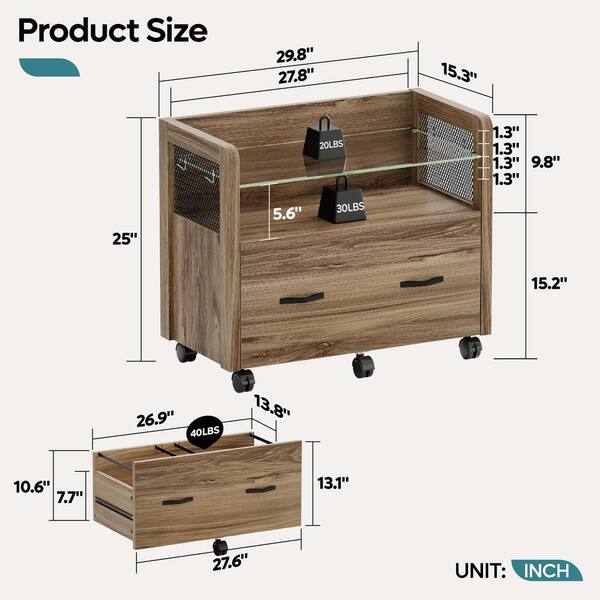 Single drawer lateral file cabinet store