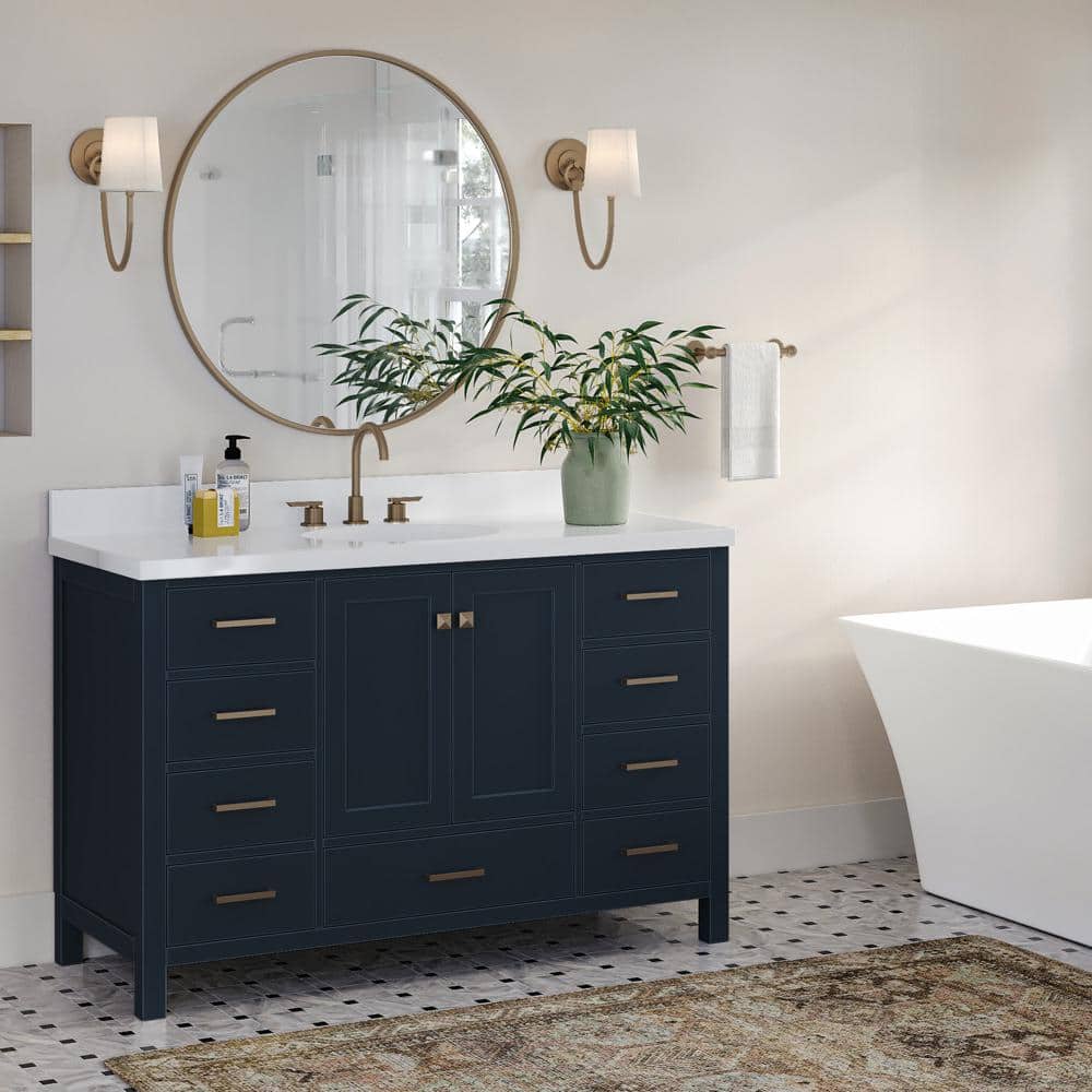 ARIEL Cambridge 54 in. W x 21.5 in. D x 34.5 in. H Freestanding Bath ... ARIEL Cambridge 54 in. W x 21.5 in. D x 34.5 in. H Freestanding Bath ...