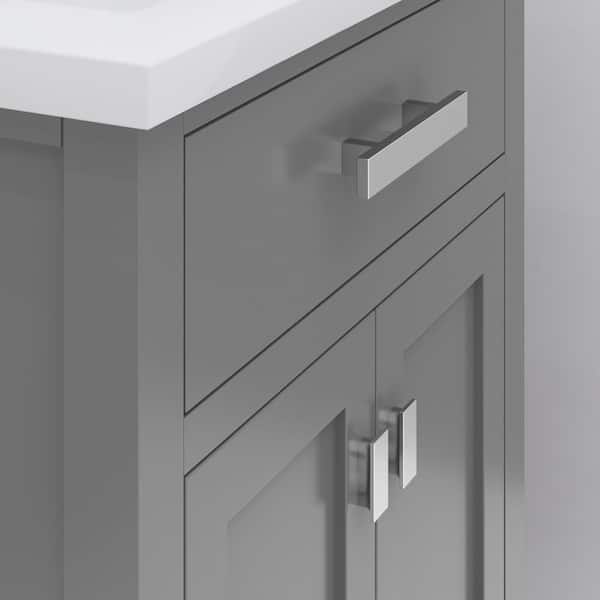 Water Creation Myra 24 in. Bath Vanity in Cashmere Grey with Integrated ...