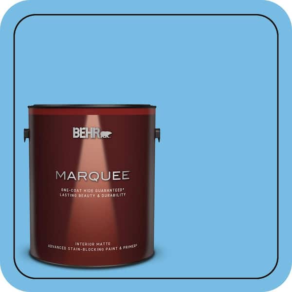 BEHR MARQUEE 1 gal. #550B-4 Costa Rica Blue Matte Interior Paint ...