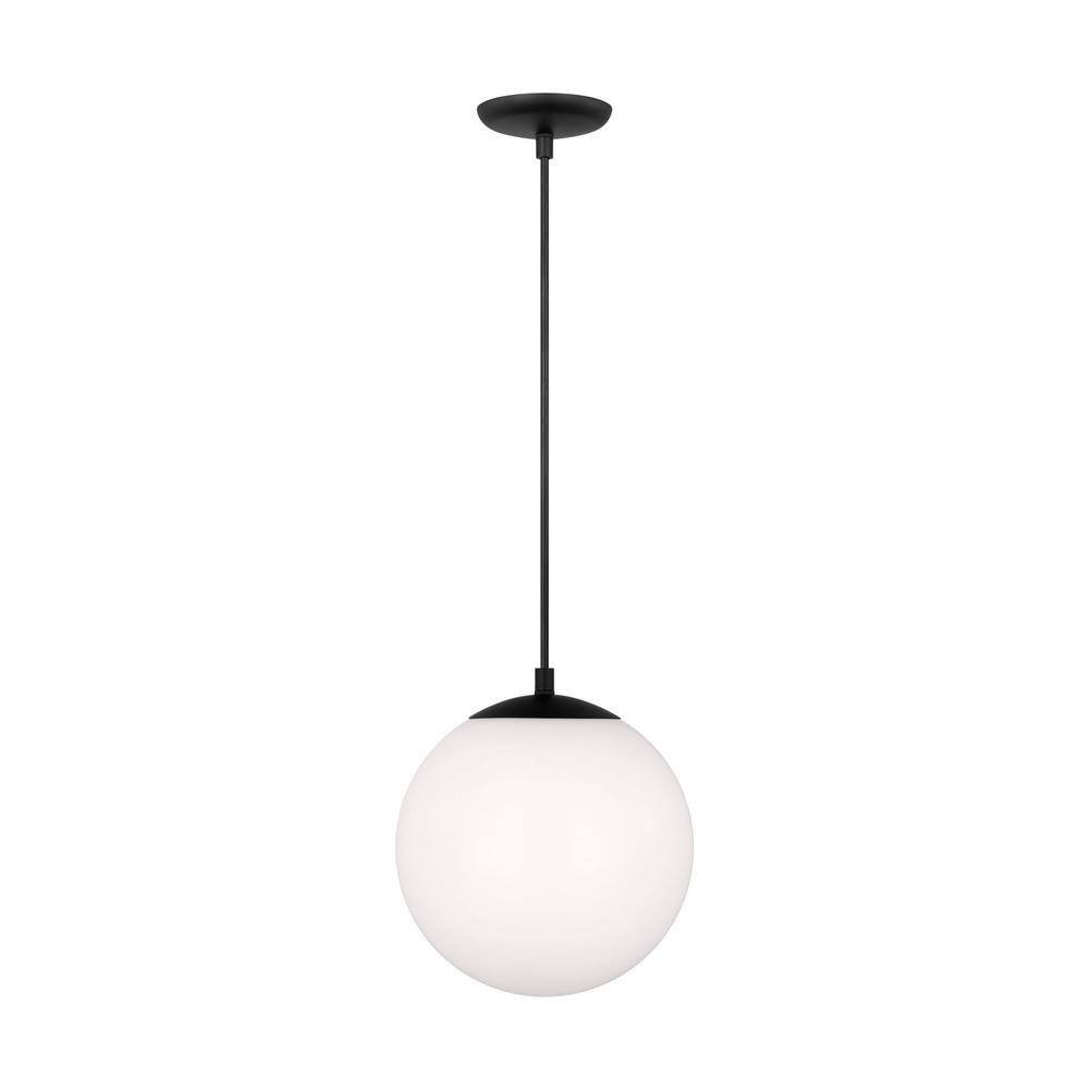 Generation Lighting Leo Hanging Globe 10 in. 1-Light Midnight Black ...