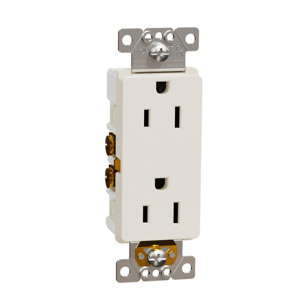 Square D X Series 15 Amp 125-Volt Tamper Resistant Indoor Duplex Outlet ...