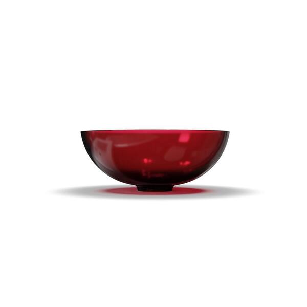 Staykiwi 15 in. W x 15 in . D x 6 in. H Wine Red Solid Surface Round ...