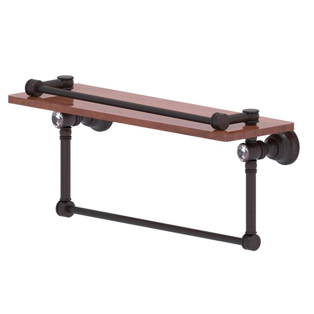 Allied Brass Carolina Crystal 16 in. W 7.4 in. H x 5.54 in. D Brass ...