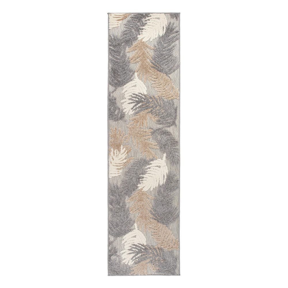 World Rug Gallery Tropical Floral Modern Indoor/Outdoor Beige 2 ft. 7 ...