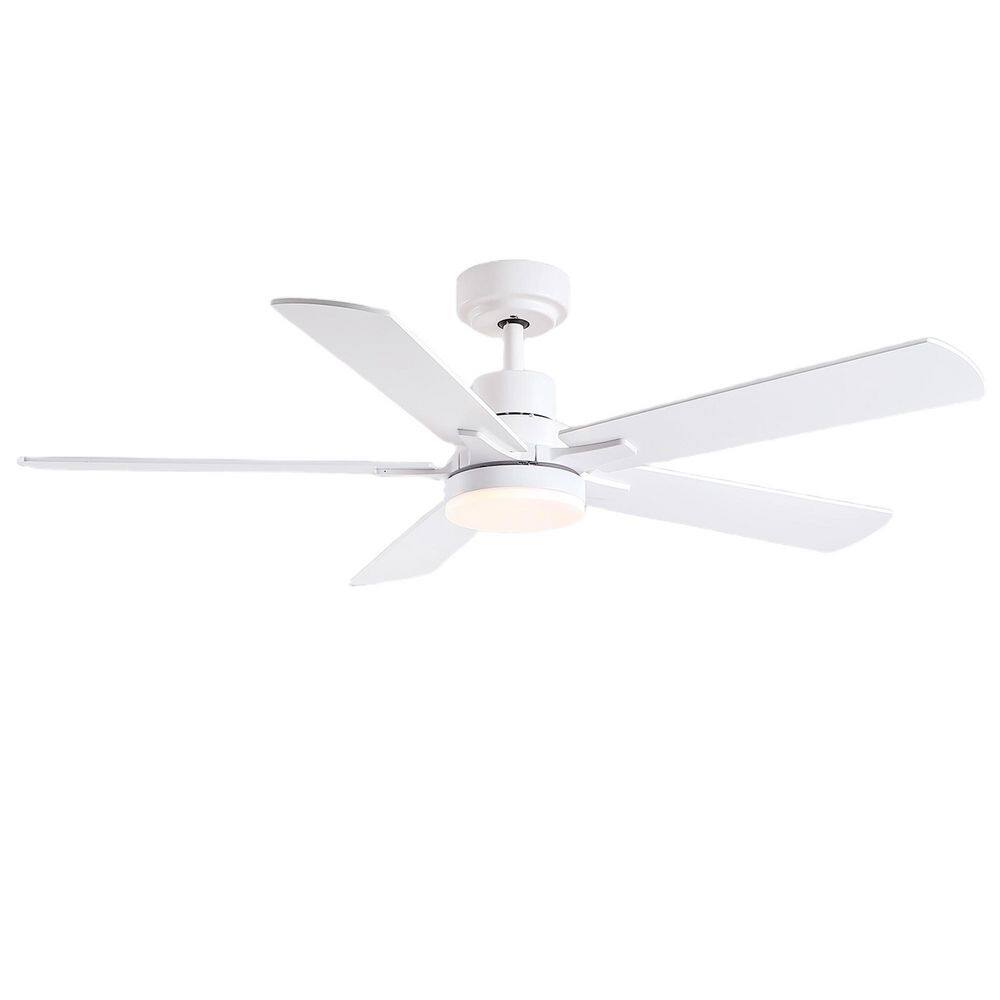 MODERN HABITAT WhisperBoom 52 in. Smart Indoor White Washed Wood White ...