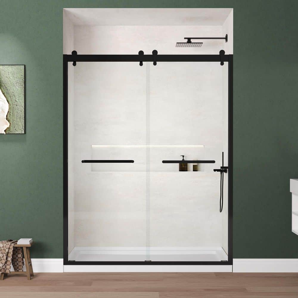 DEERVALLEY 58-60 in. W x 76 in. H Double Sliding Framed Alcove Shower ...