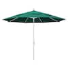 California Umbrella 11 ft. Matted White Aluminum Market Patio Umbrella ...
