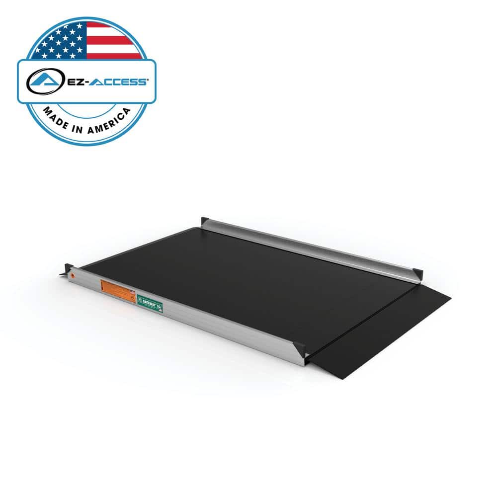 EZ-ACCESS GATEWAY 3G 5 ft. Aluminum Solid Surface Black Wheelchair Ramp ...
