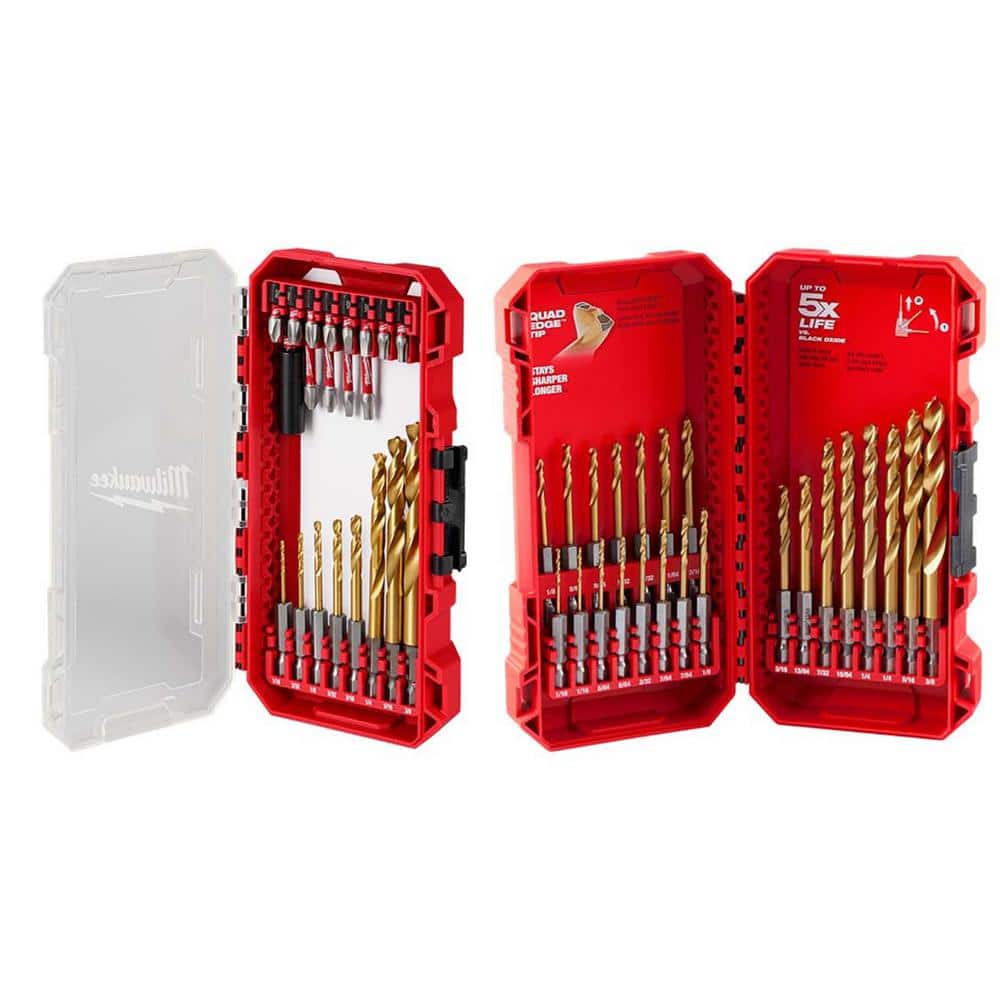 Milwaukee SHOCKWAVE Impact Duty Drill & Drive Set (21-Piece) w ...
