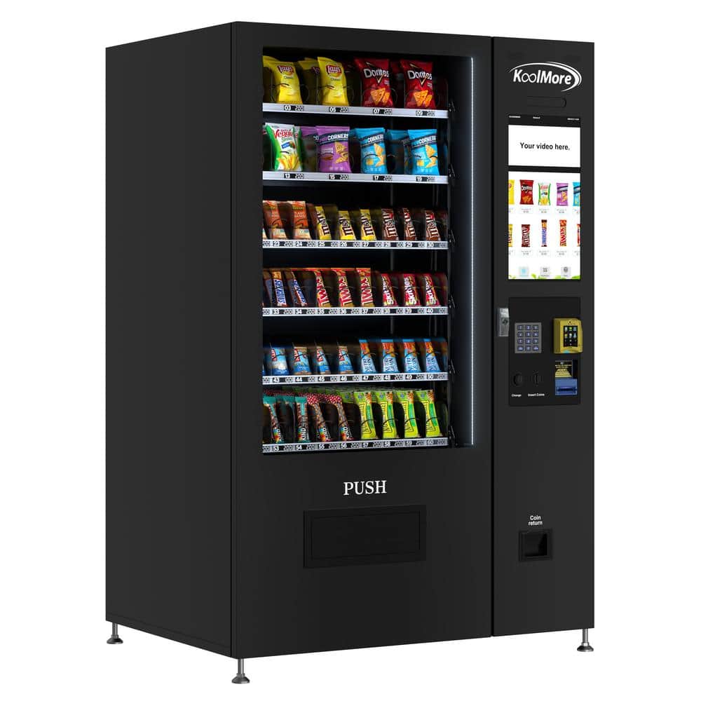 Koolmore Non-Refrigerated Snack Vending Machine with 60-Slots, Credit ...