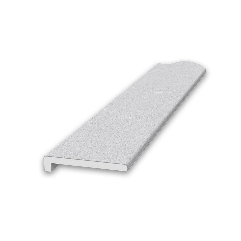 FlexStone 3 in. x 95 in. Standard Trim with 3/8 in. Lip in Sea Salt ...