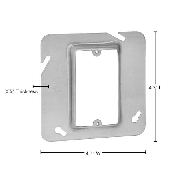 Steel City 1/2 in. Raised 4-11/16 Single Gang Mud Ring (72C13-25RR ...