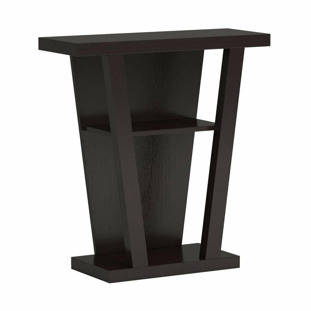 Coaster 32 in. Cappuccino Standard Rectangle Wood Console Table with ...