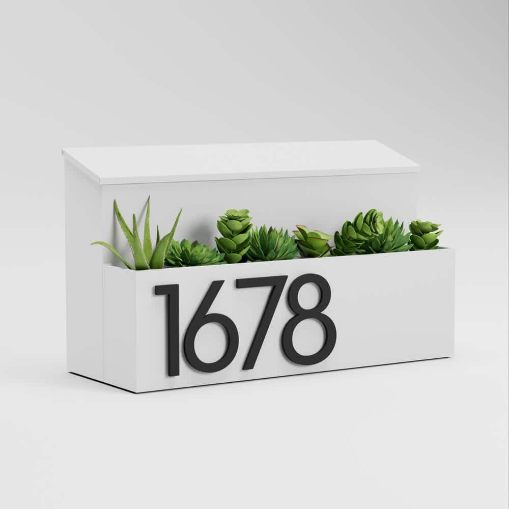 POST & PORCH The Garden Wall-Mounted Mailbox garden-white - The Home Depot