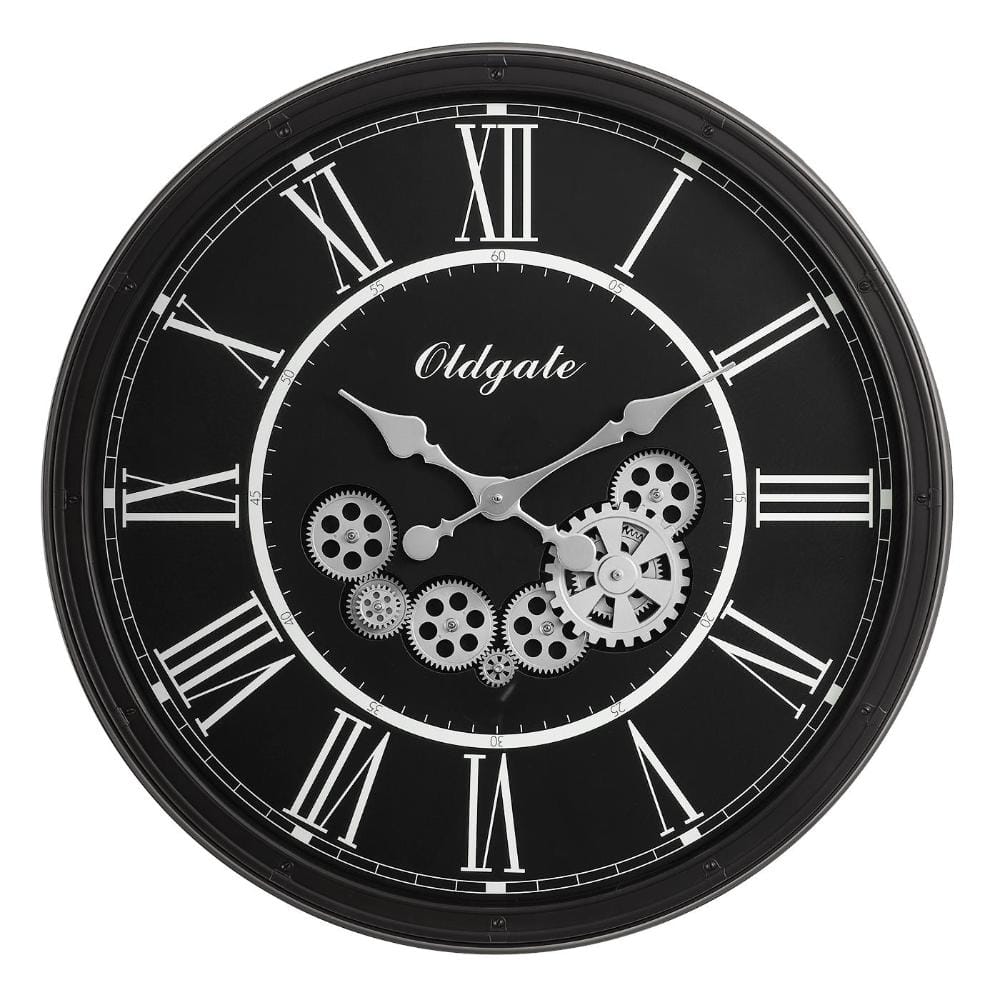OPICUTE 30'' Black Analog Plastic Frame Non-ticking, Quartz Movement ...