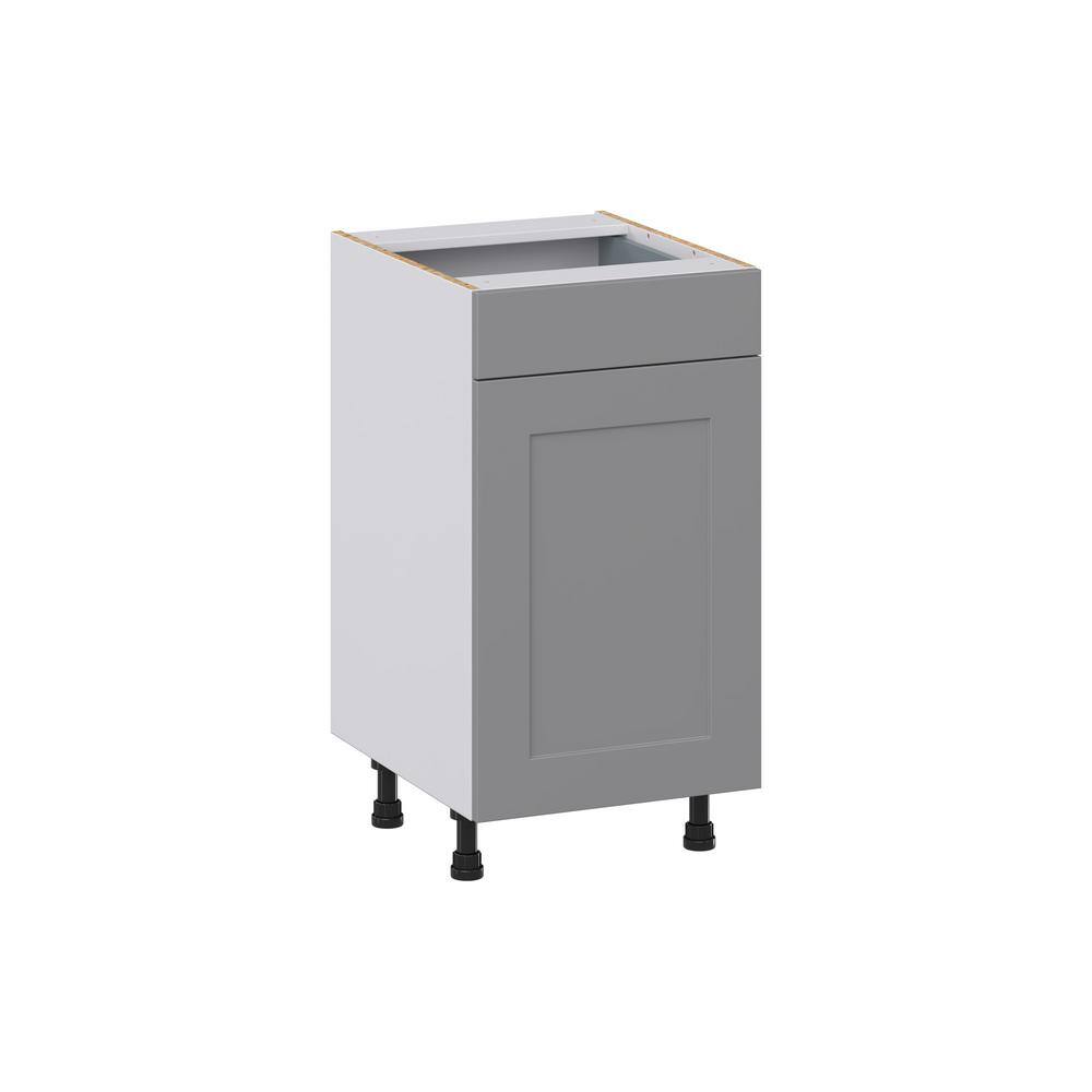J COLLECTION Bristol Painted Slate Gray Shaker Assembled 18 in. W x 34. ...