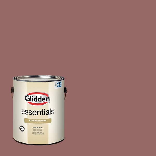 Glidden Essentials 1-gal. Clay Ridge PPG1053-6 Flat Exterior Paint ...