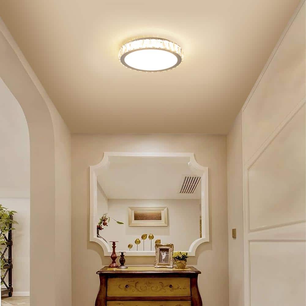 Runesay 13.8 in. 1-Light Integrated LED Transparent Nordic Embedded ...