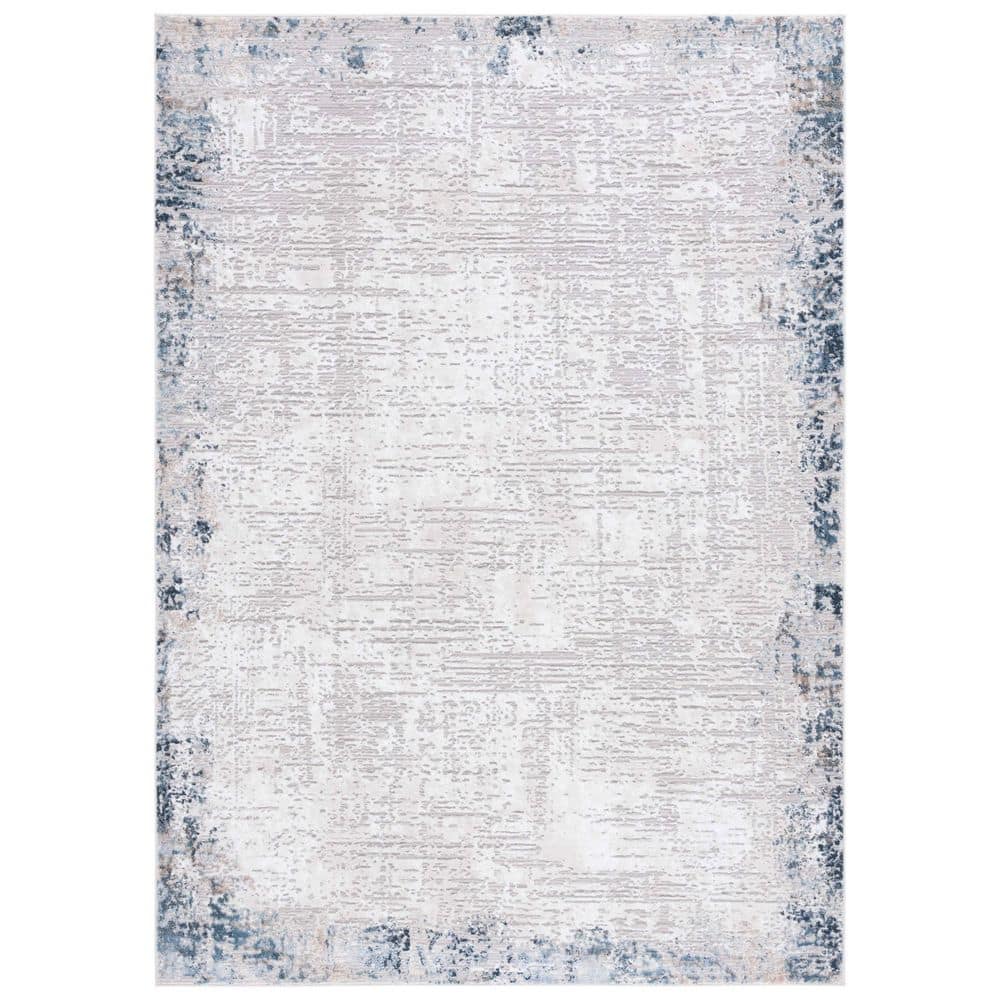 SAFAVIEH Parker 4 ft. x 6 ft. Taupe/Ivory Blue Distressed High-Low Area Rug PRK101E-4 - The Home ...