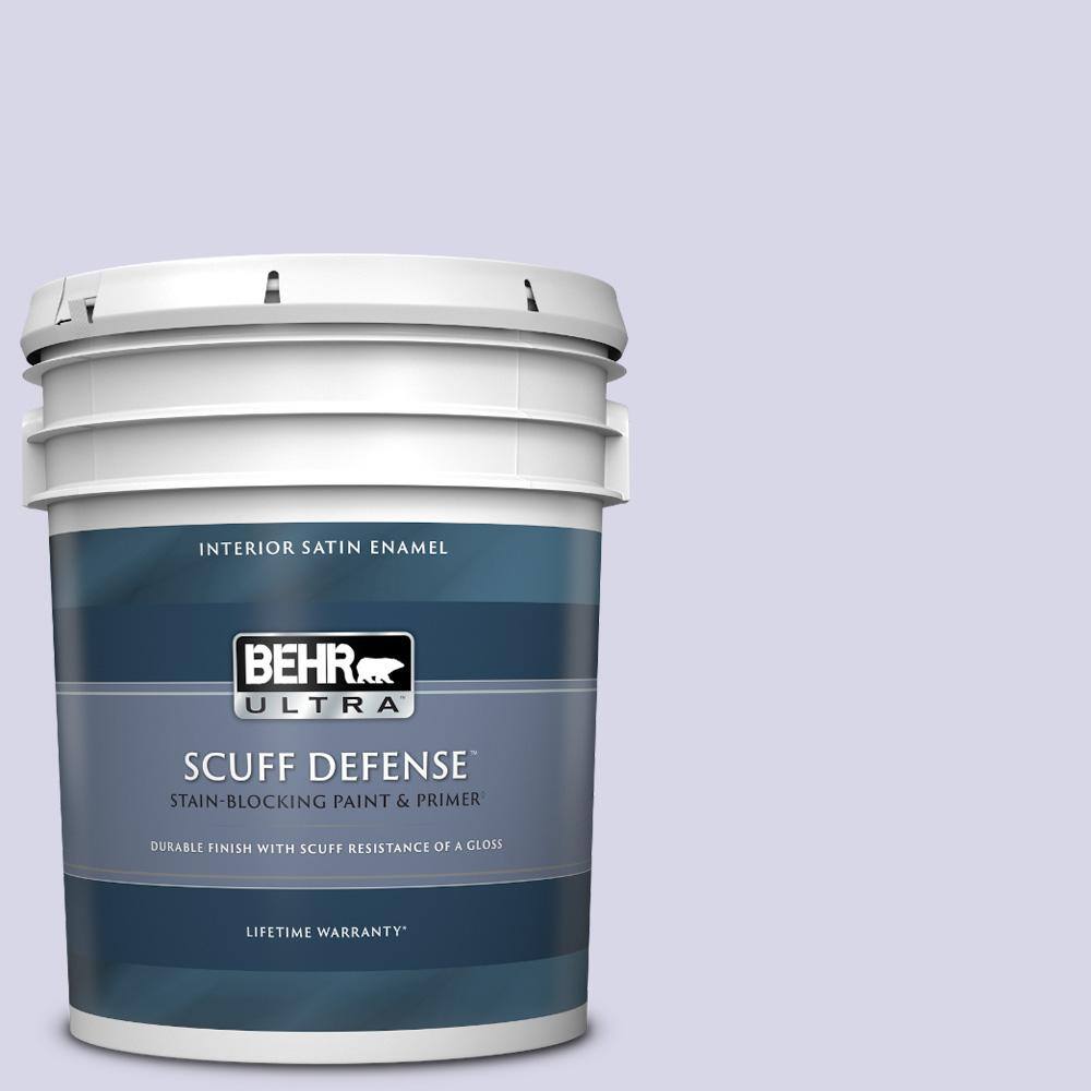 BEHR ULTRA 5 gal. #630A-2 February Frost Extra Durable Satin Enamel ...