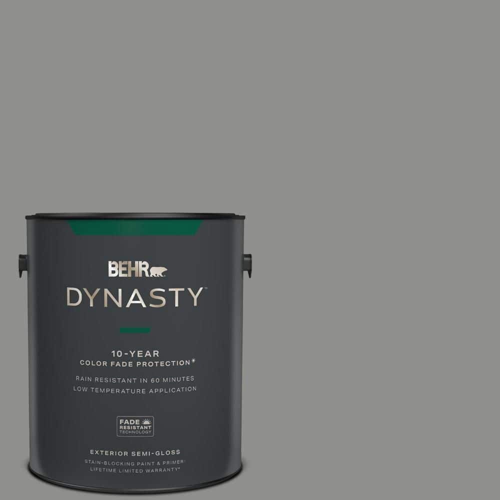 BEHR DYNASTY 1 gal. #PPU24-20 Letter Gray Semi-Gloss Enamel Exterior ...