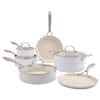 Denmark Monaco 10-Piece White Aluminum Non-Stick Cookware Set TTU-V3353 ...
