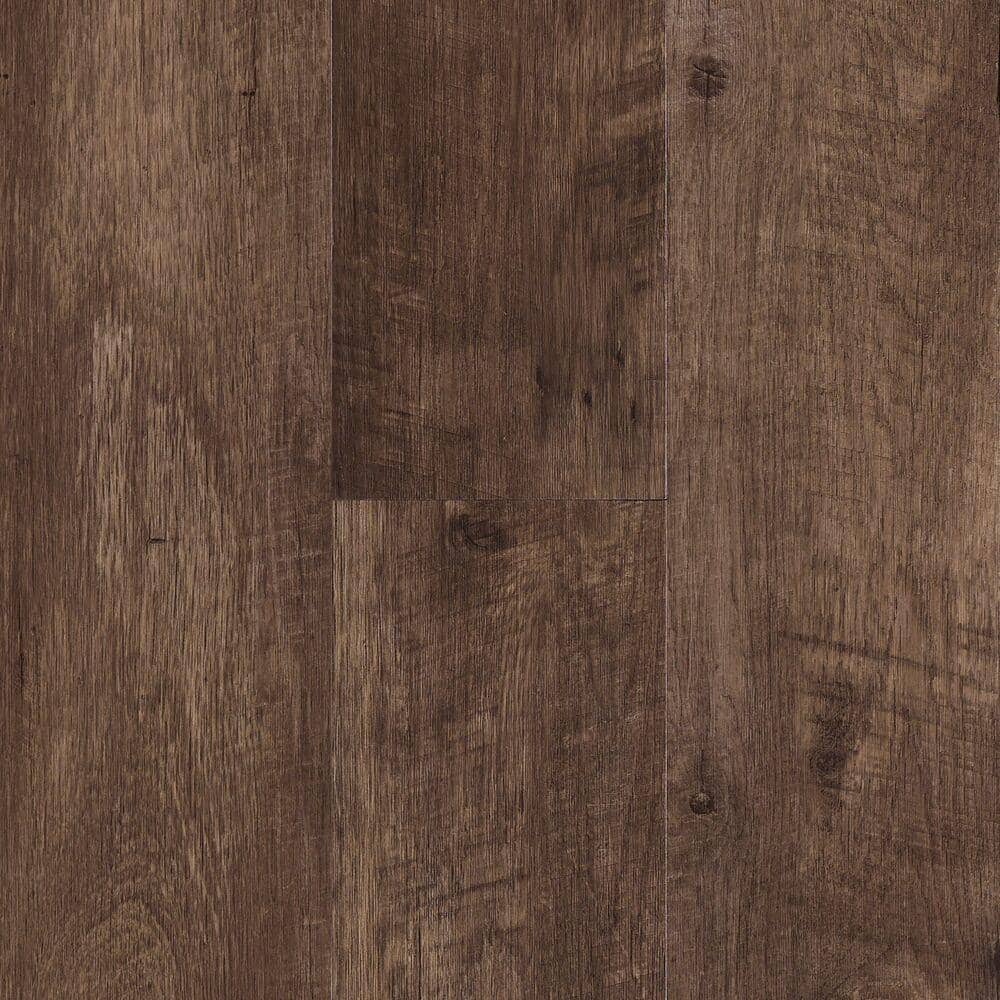 TrafficMaster Rustic Brown Oak 3 Mil x 6 in. W x 36 in. L Peel and ...