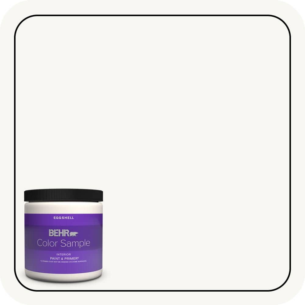 BEHR PREMIUM PLUS 8 oz. Ultra Pure White Eggshell Interior Paint ...