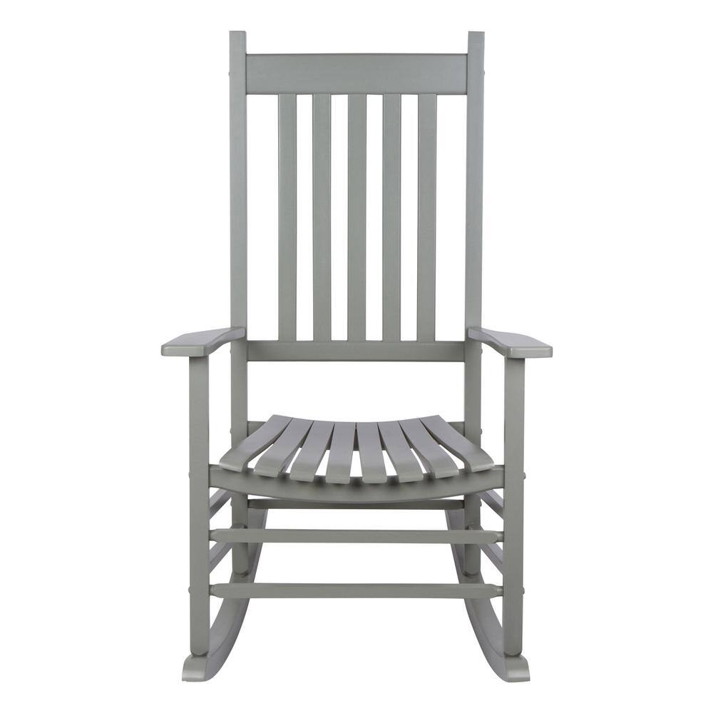 Shine Company Vermont Porch Rocker Storm Grey Wood Outdoor Rocking ...