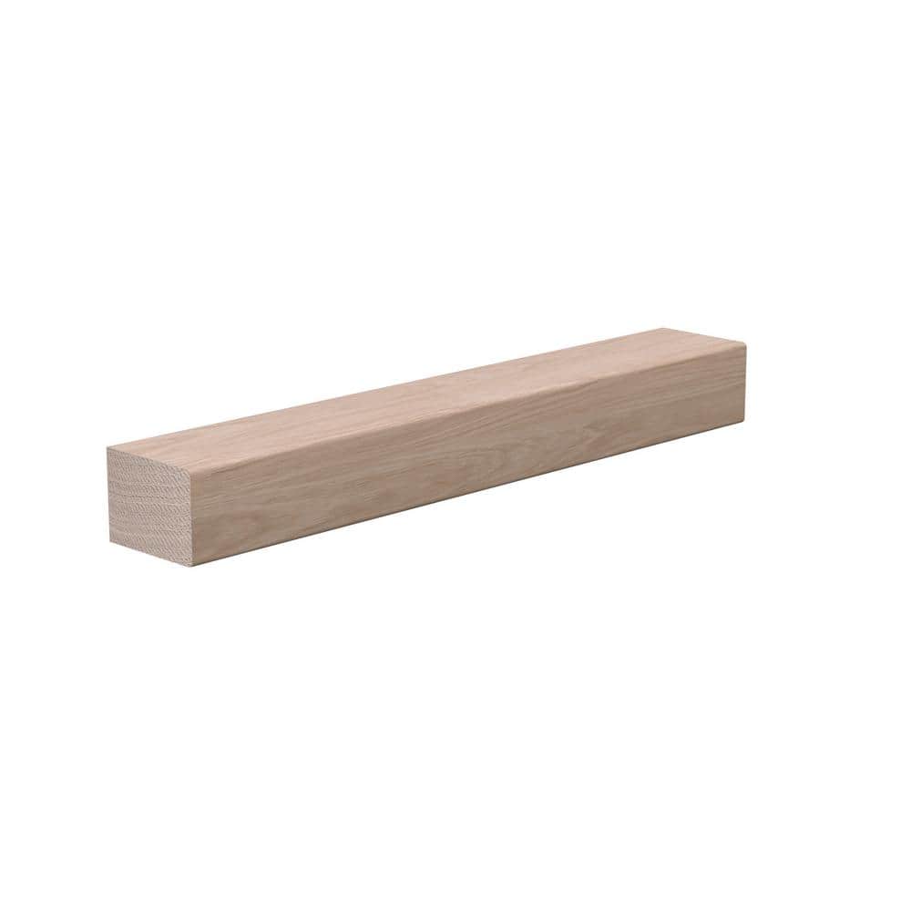 EVERMARK Stair Parts 13 in. x 1 in. Unfinished White Oak Loose Square ...