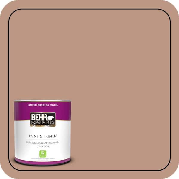 BEHR PREMIUM PLUS 1 qt. #S190-4 Spiced Brandy Eggshell Enamel Low Odor ...