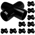Formufit 1/2 in. Furniture Grade PVC Cross in Black (10-Pack) F012CRX ...
