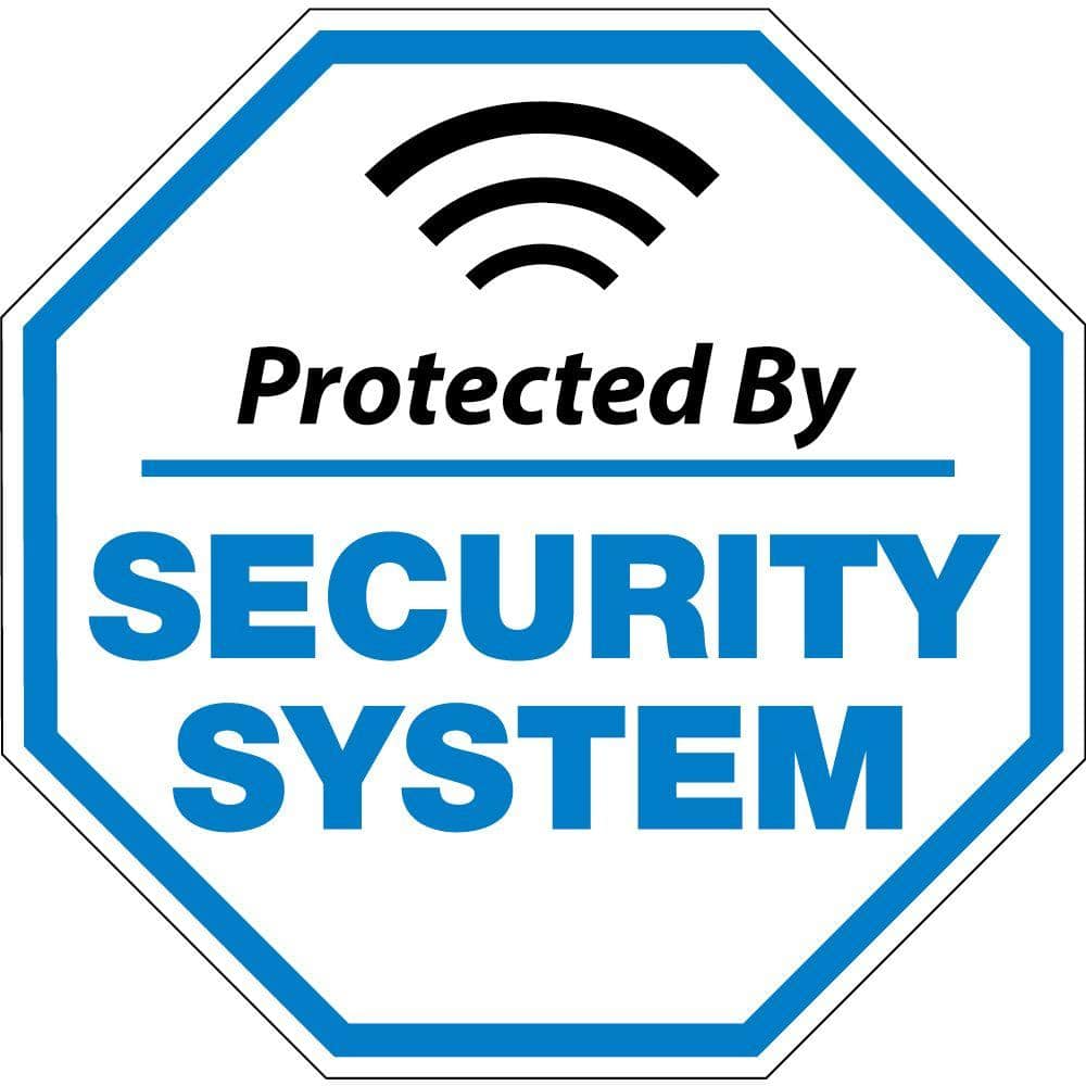 HY-KO 4 in. x 4 in. Vinyl Security System Sign HSV-201 - The Home Depot