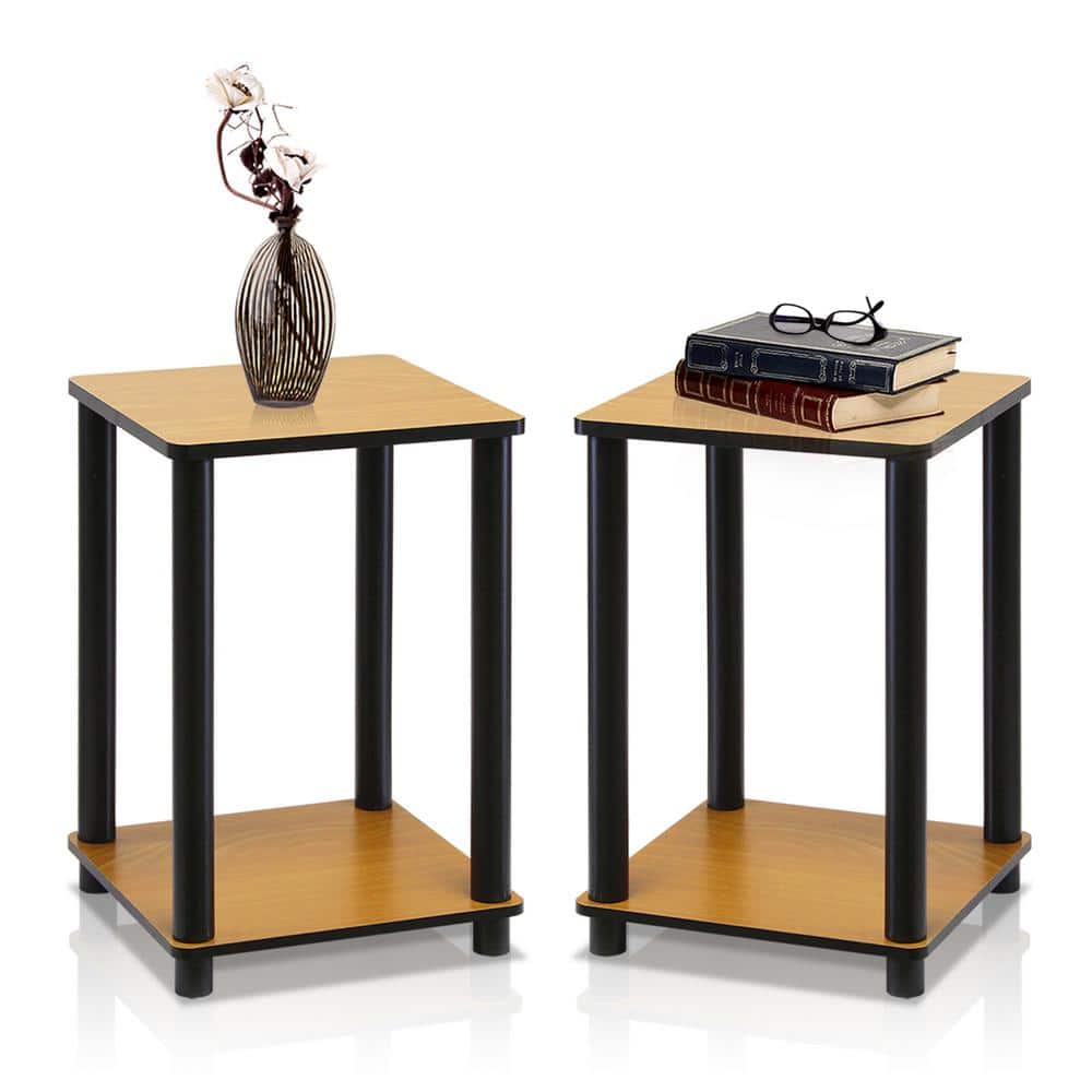 Furinno Turn N Tube Light Cherry Simple End Table (2-Set) 2-99800RLC ...