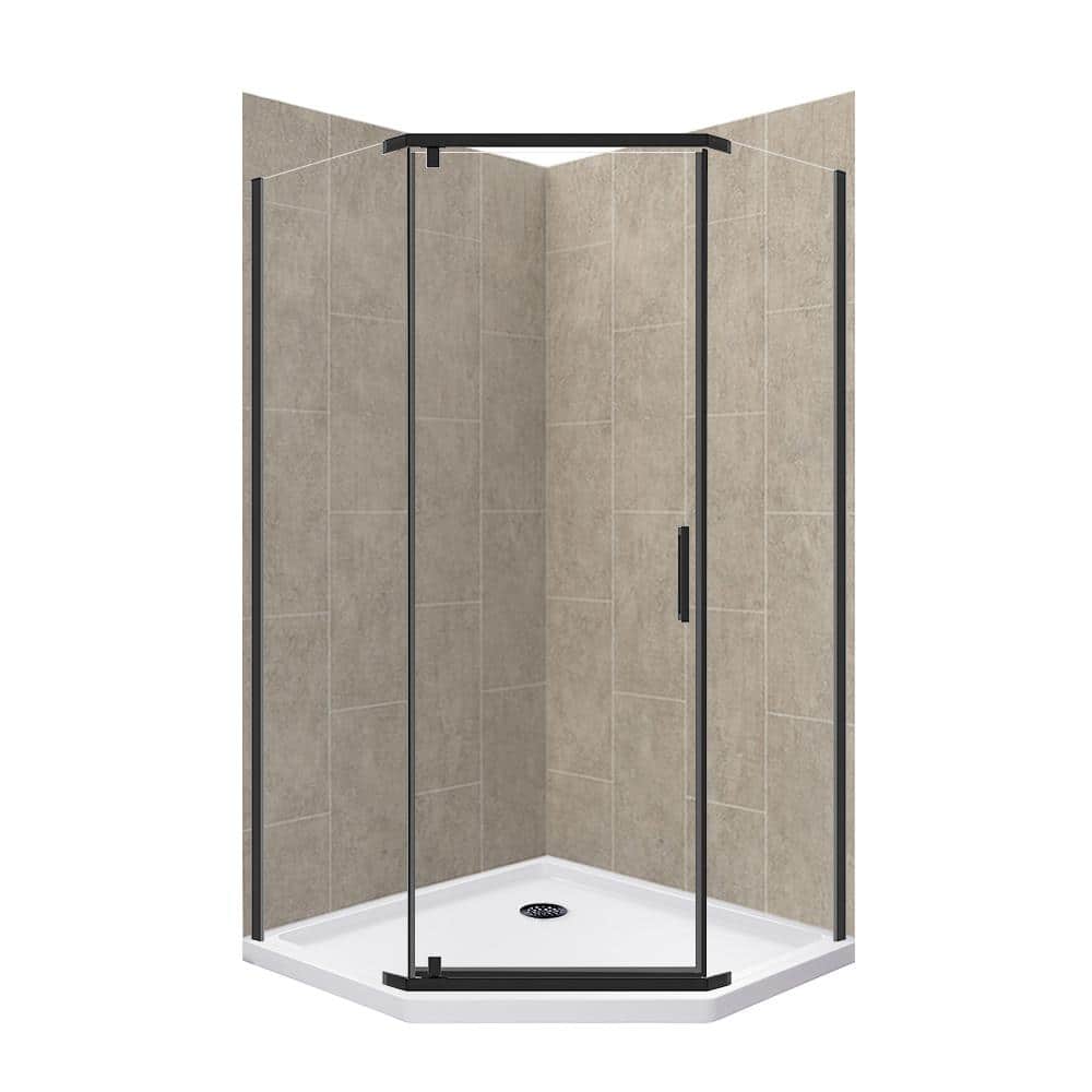 CRAFT + MAIN Cove 42 in. L x 42 in. W x 78 in. H Corner Shower Stall ...
