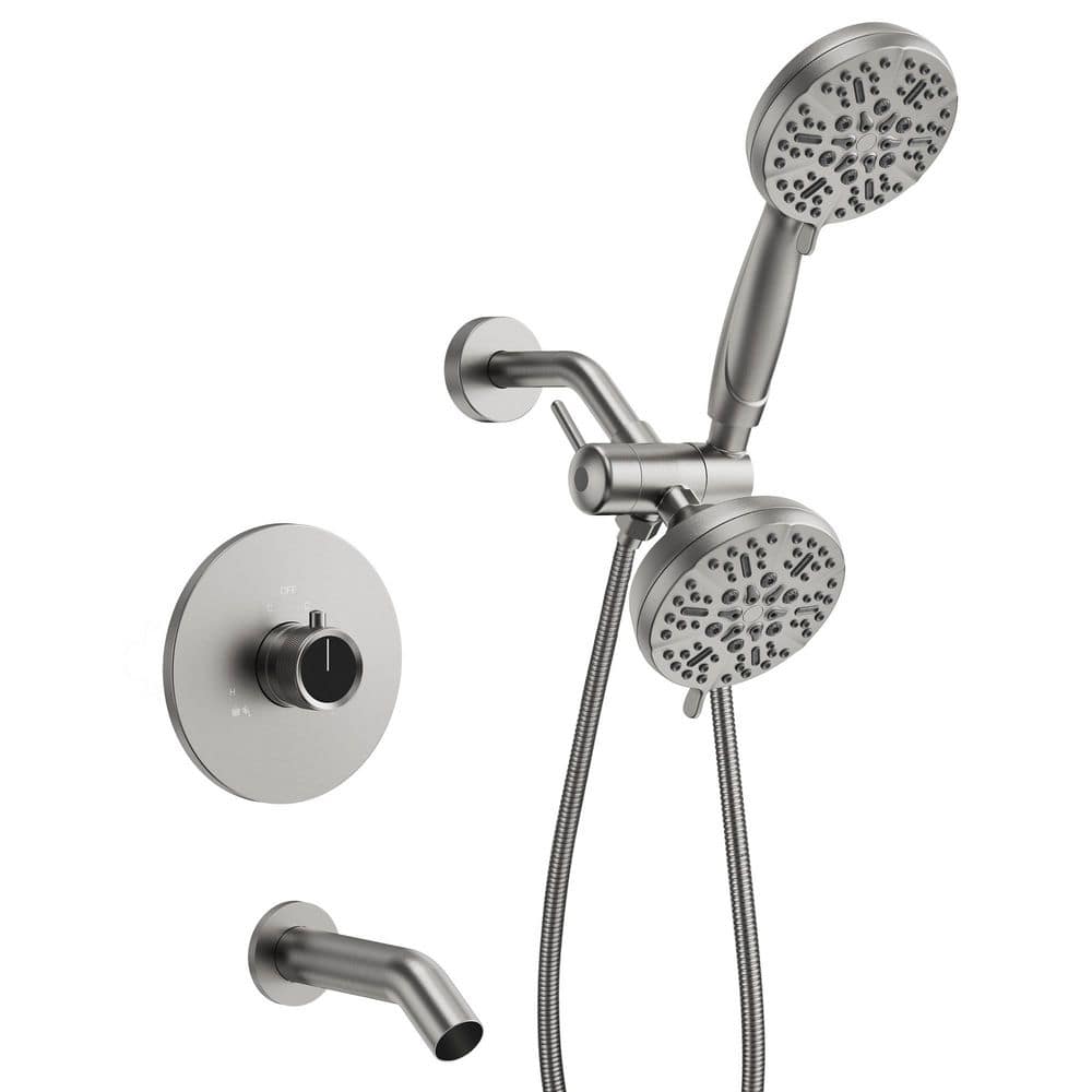 EVERSTEIN 13-Spray 1-Handle Shower Head Hand Shower Combo with Valve 1. ...