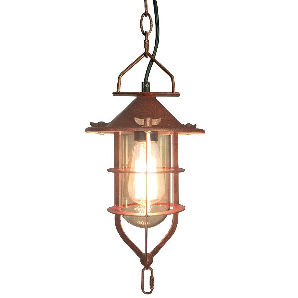WAREHOUSE OF TIFFANY Clarissa 10 in. 1-Light Rustic Bronze Indoor ...