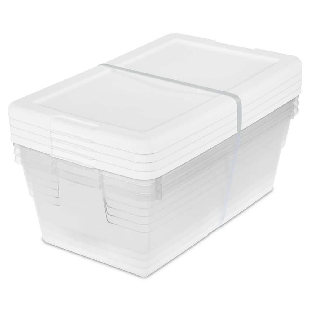 Sterilite Set of (4) 6 qt. /5.7 L Storage Boxes 16410196 - The Home Depot