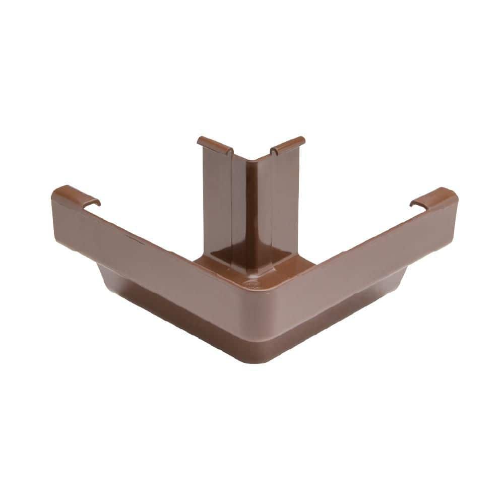 Amerimax Home Products 5 in. Brown Vinyl K-Style Outside Gutter Miter ...
