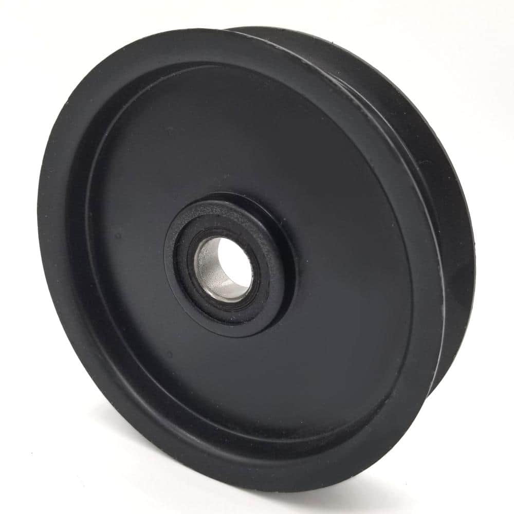 4 in. Flat Diameter x 5/8 in. Bore Steel Flat Idler Pulley-31400075L ...