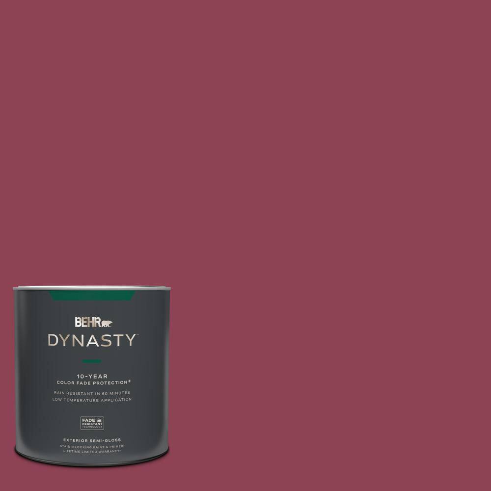 BEHR DYNASTY 1 qt. #120D-6 Cranberry Splash Semi-Gloss Exterior Stain ...