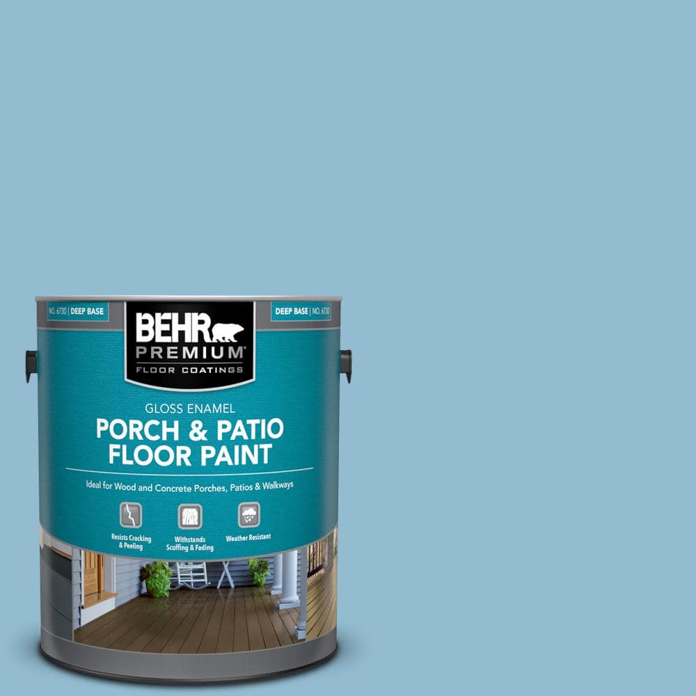 BEHR PREMIUM 1 gal. #S490-3 Reef Blue Gloss Enamel Interior/Exterior ...