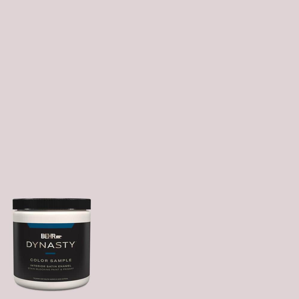 BEHR DYNASTY 8 oz. #100E-2 Mauve Mist Satin Enamel Stain-Blocking ...