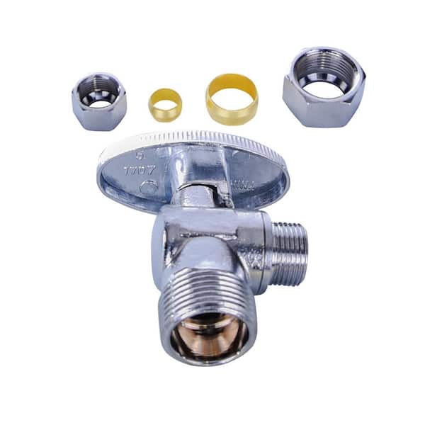 PLUMBFLEX 5/8 in. Compression Inlet x 3/8 in. O.D. Compression Outlet ...