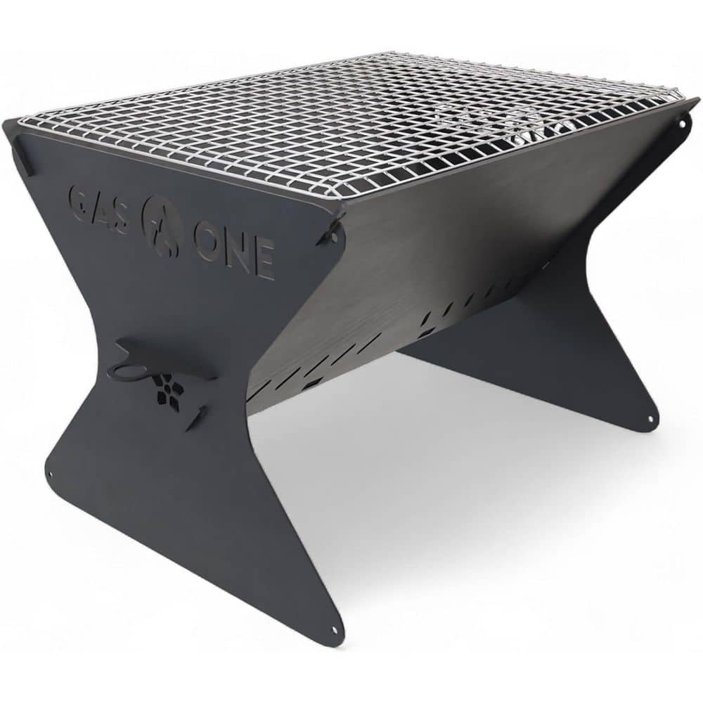 GASONE 15 in. Portable Foldable Charcoal Grill in Black CG-15F - The ...