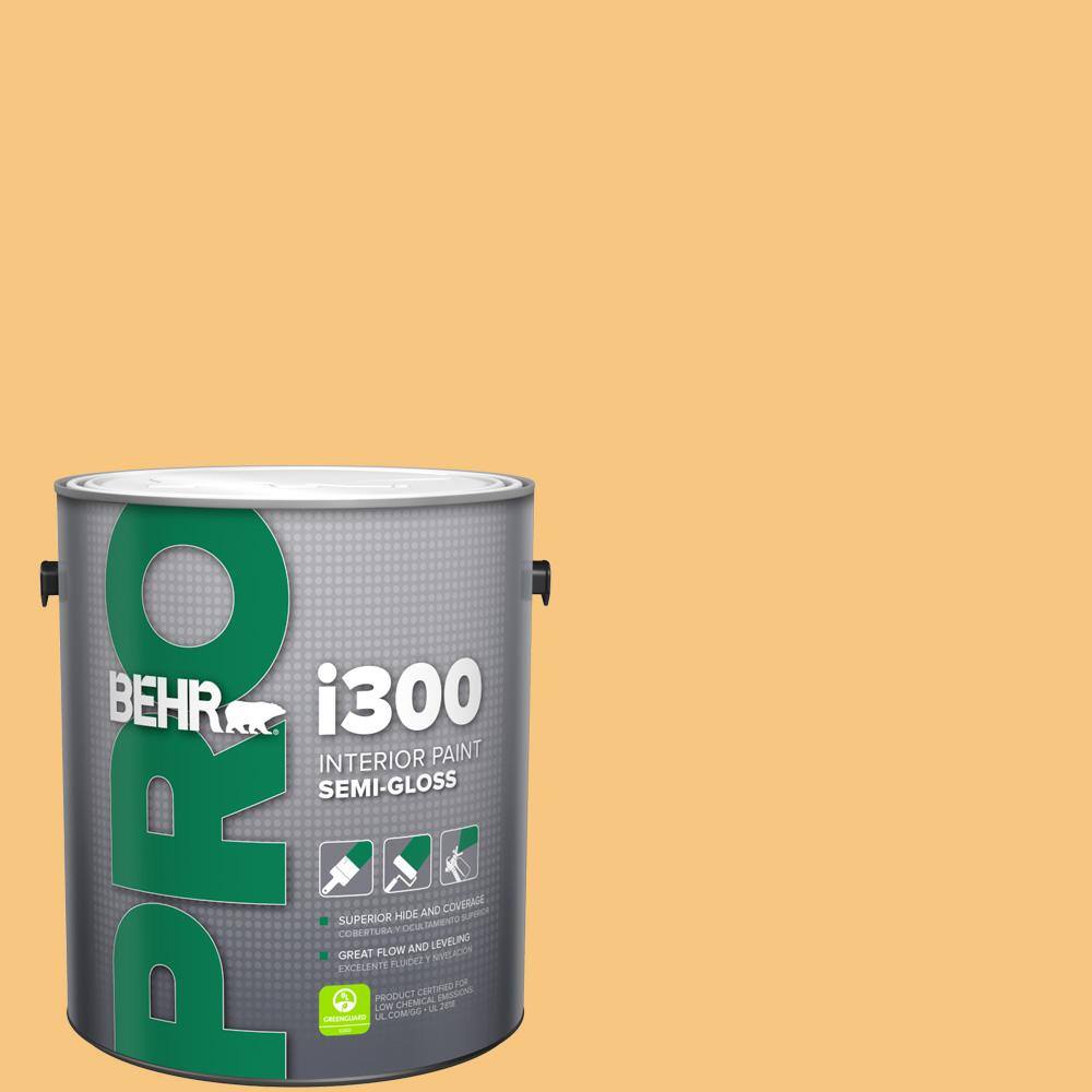 BEHR PRO 1 gal. #PPU6-07 Jackfruit Semi-Gloss Interior Paint PR37001 ...