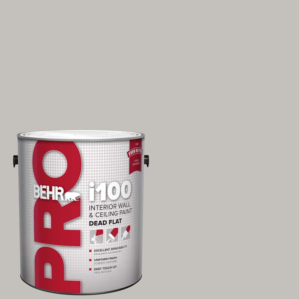 BEHR PRO 1 gal. #PPU18-10 Natural Gray Dead Flat Interior Paint PR10501 ...