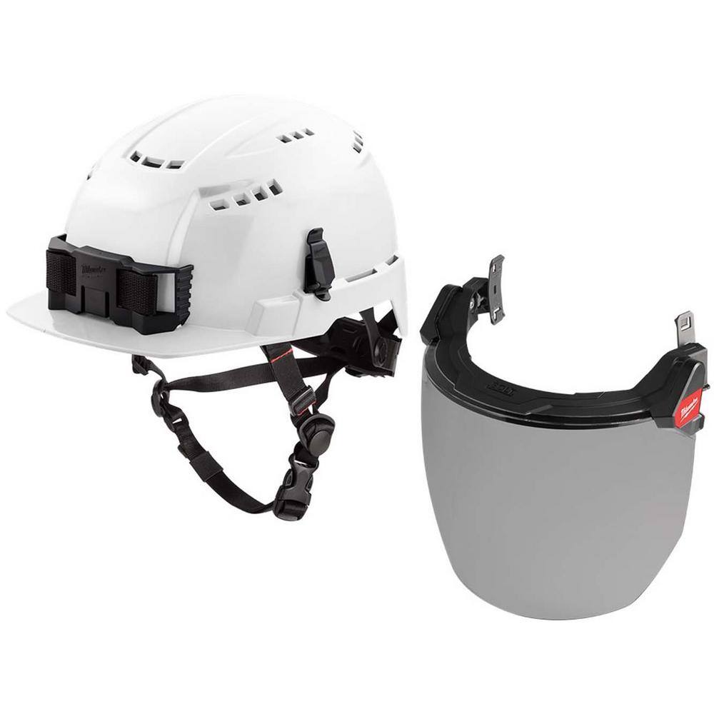 Milwaukee BOLT White Type 2 Class C Front Brim Vented Safety Helmet
